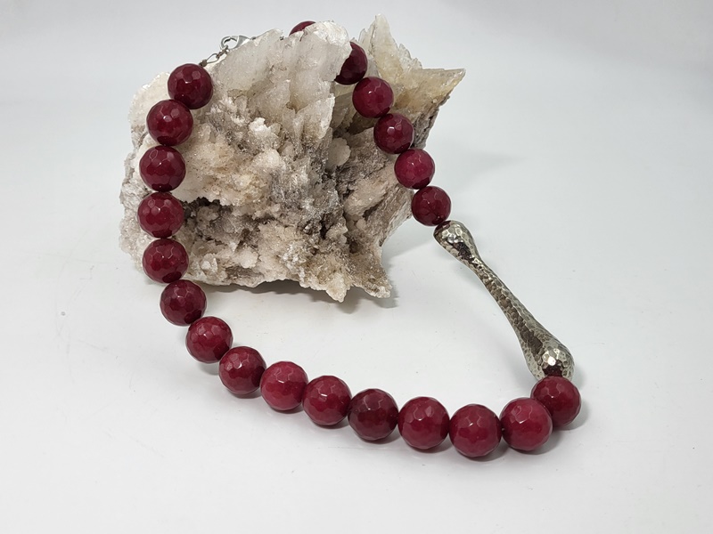 Κολιέ με Ruby Αχάτη Agate_N131 - LAVRIOSTONE